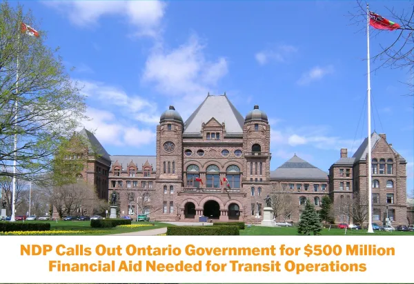 NDP calls out Ontario Government for $500 Million Financial Aid Needed ...